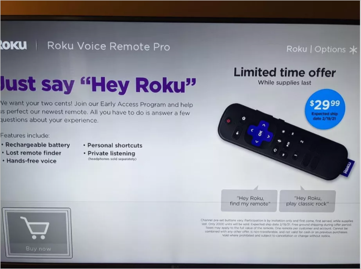 Roku Voice Remote Pro, a rechargeable remote with rich features in the ...