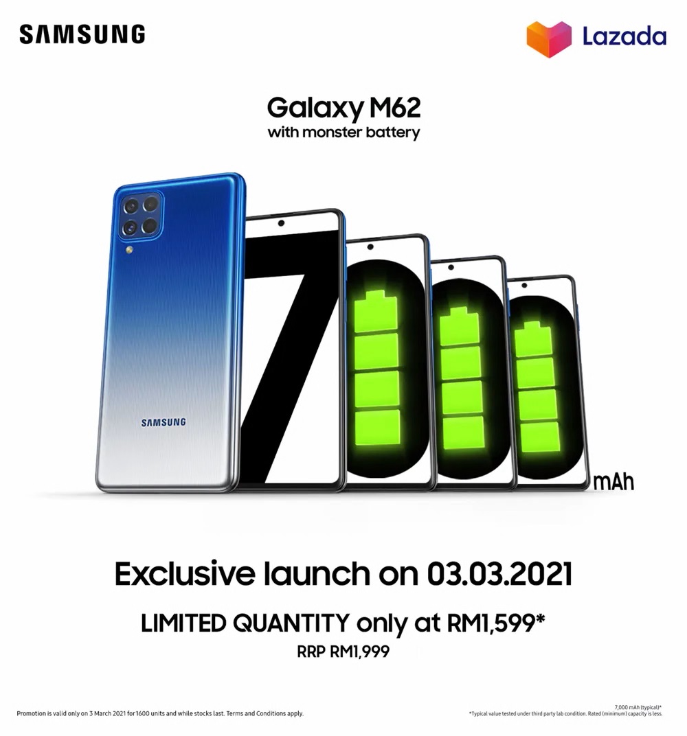 Samsung Galaxy M62 debuts in Malaysia for RM1,999($494) - Gizmochina