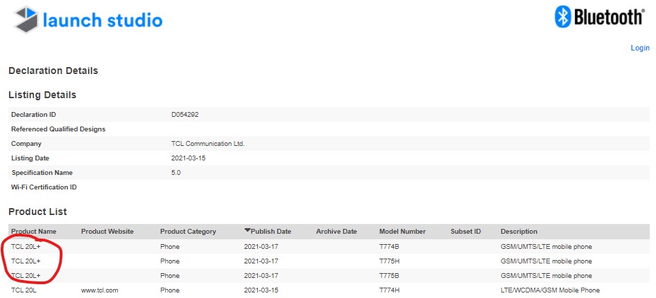 TCL 20L Plus gets Bluetooth certification, may launch next month ...