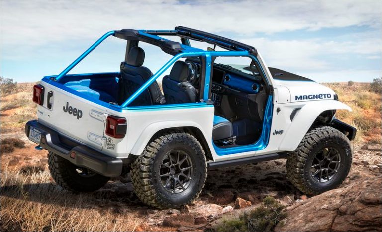 Jeep unveils the Wrangler Magneto, a electric concept car with stick ...