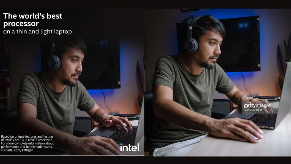 Intel promotes its latest chip by using an Apple MacBook Pro - Gizmochina