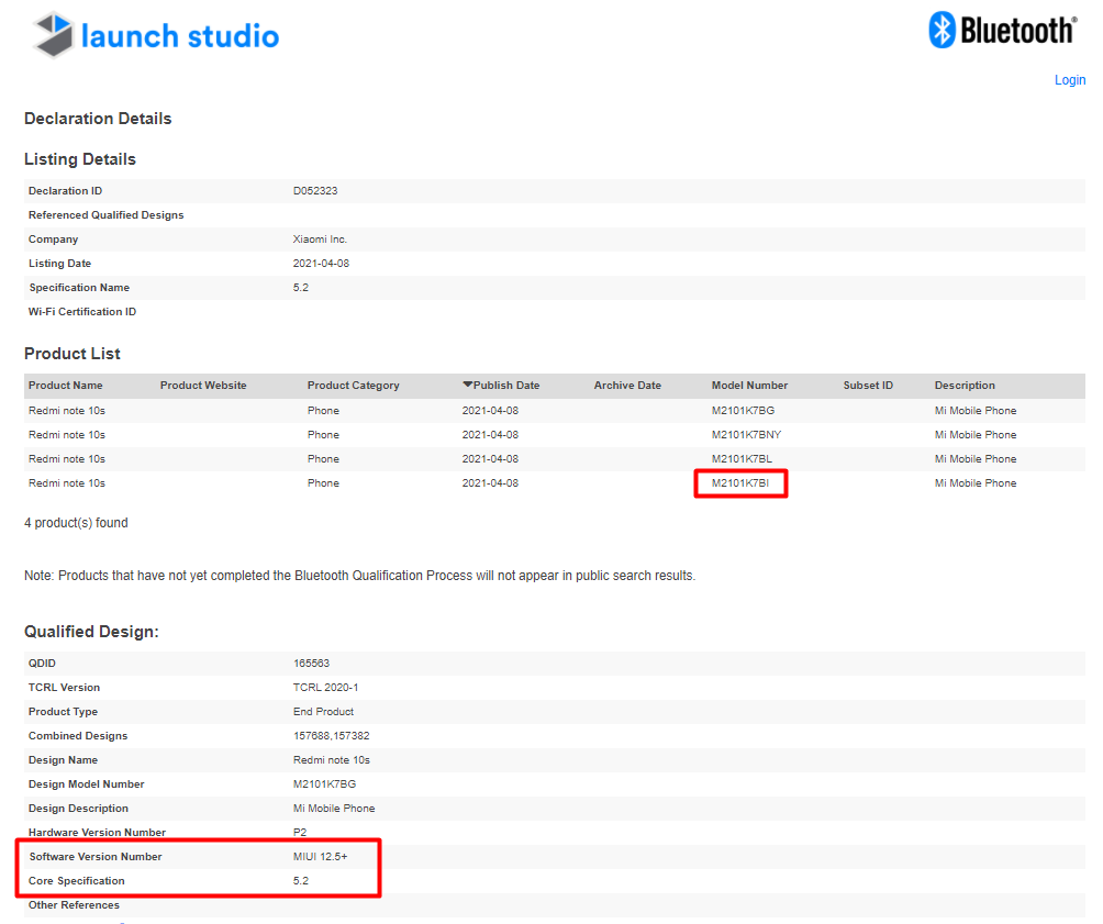 Redmi Note 10S’ Indian edition with MIUI 12.5 receives Bluetooth SIG ...