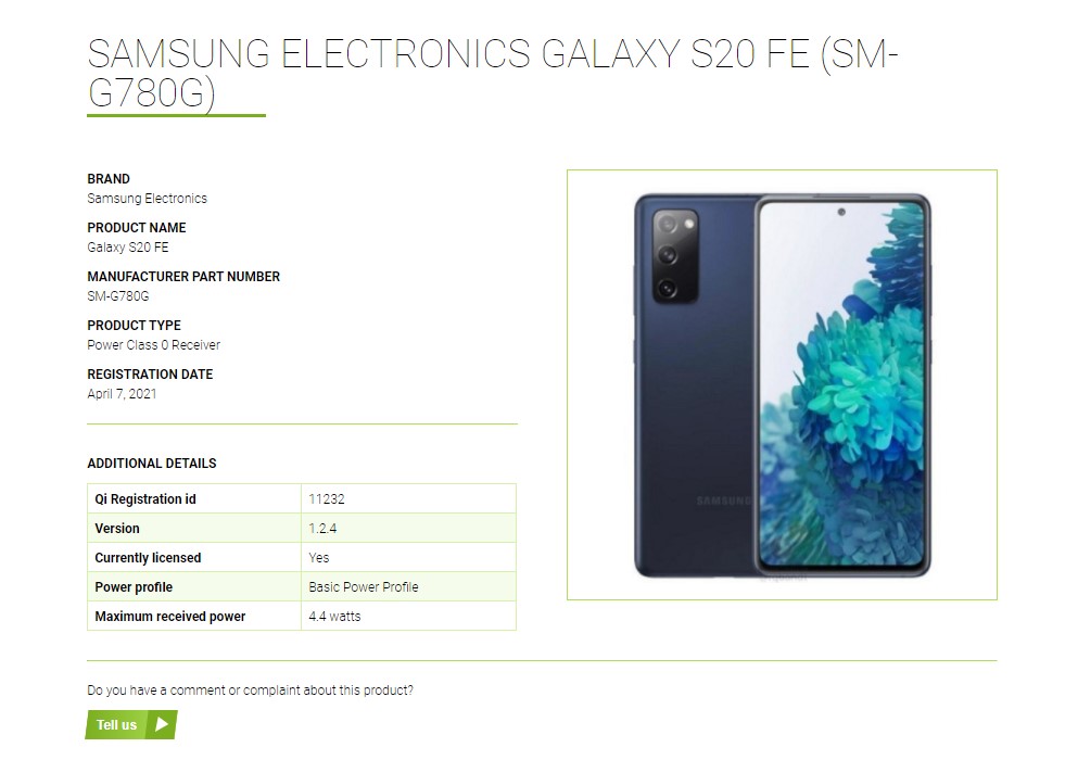 [Updated] Samsung Galaxy S20 FE 4G (Snapdragon 865 version) certified ...