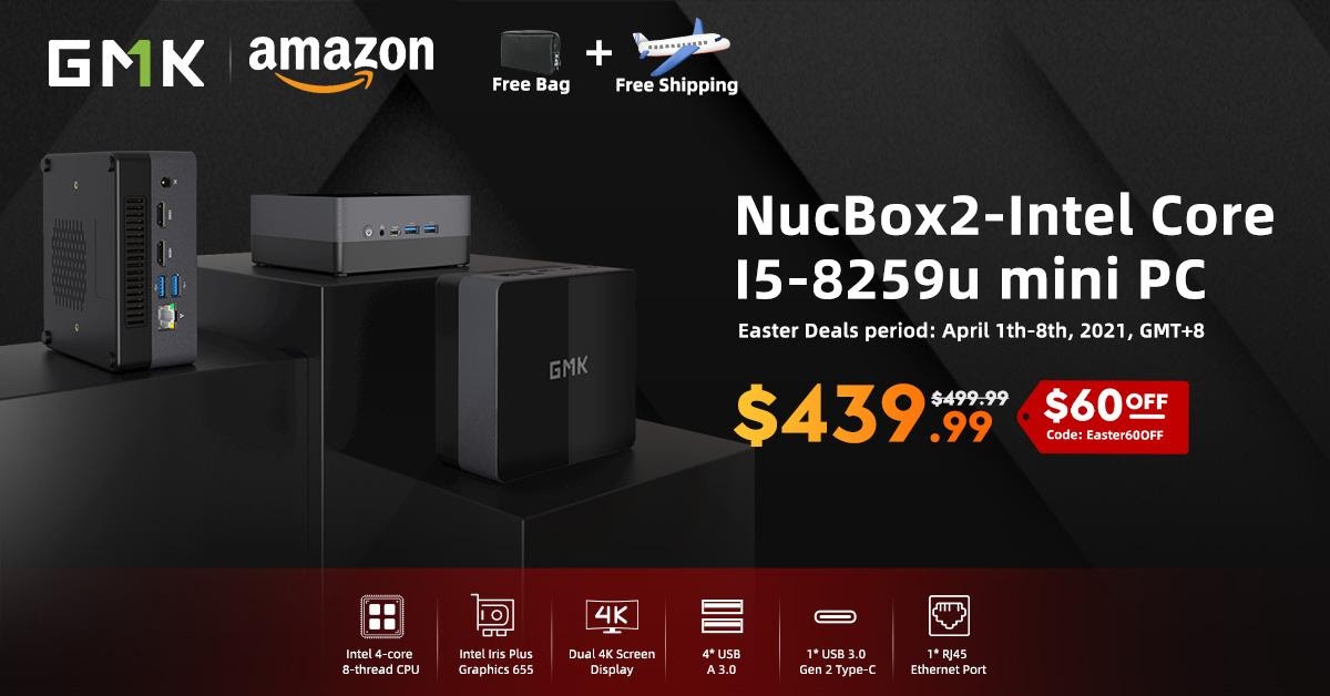 GMK NucBox2 and NucBox Mini PC gets massive discount of $60 and $53 ...