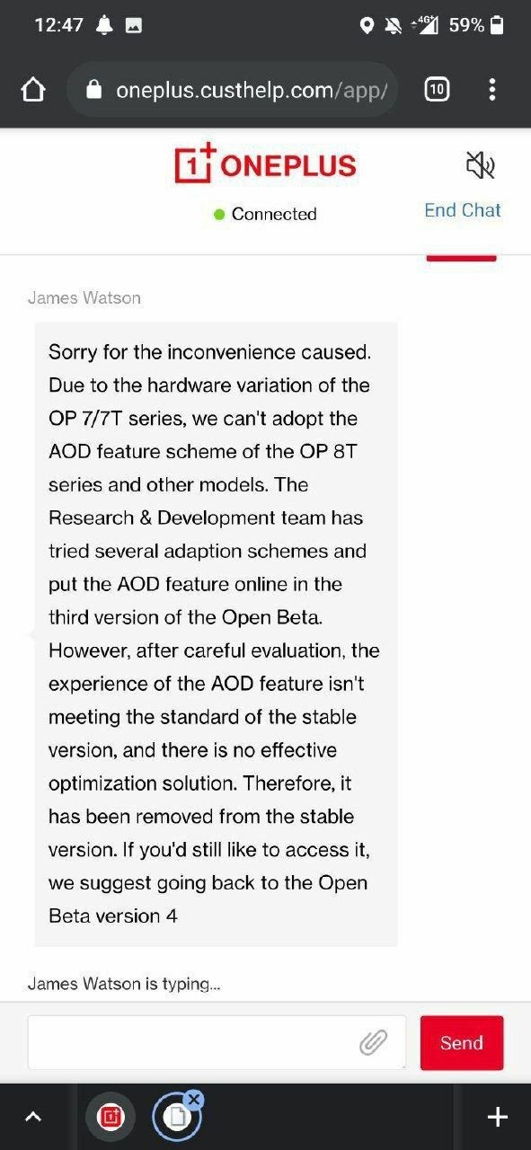 OnePlus Support says Always-on Display won't come to stable build of ...