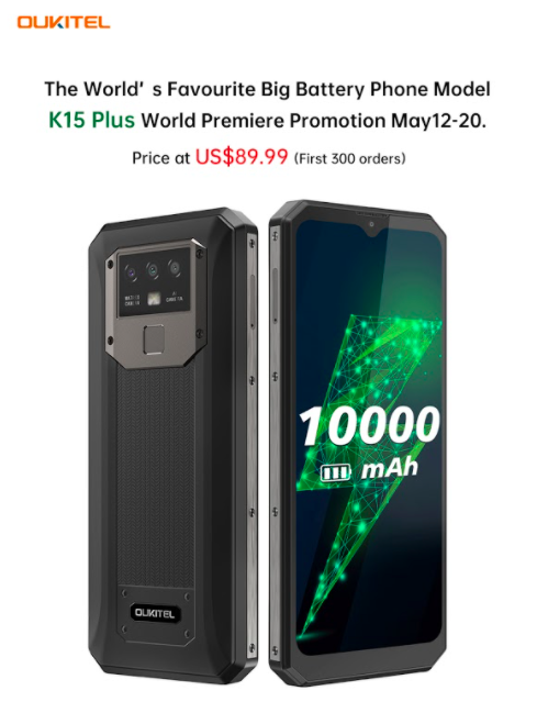 OUKITEL Launches K15 Plus Globally for $89.99 (Retail Price $188 ...