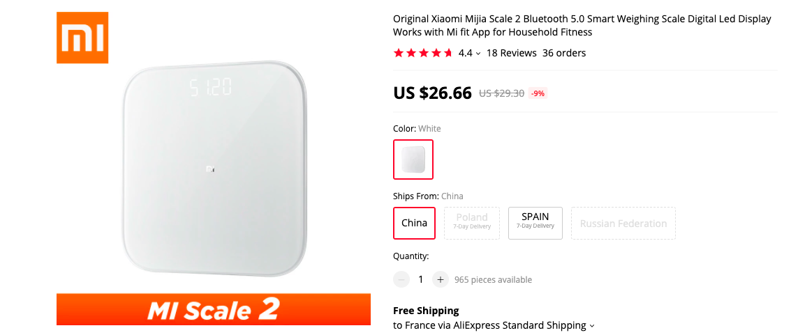 Deal: Get Xiaomi Mi Weighing Scale for $27 - Gizmochina