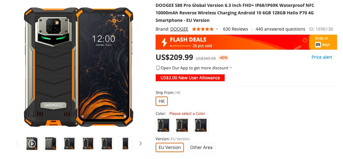 Deal: Buy Doogee S88 Pro Global Version for $210 - Gizmochina