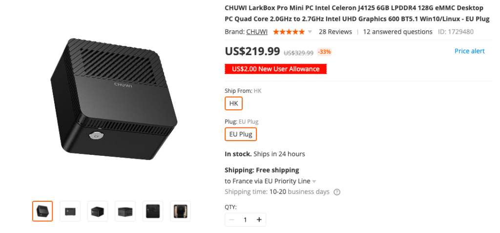Deal: Buy Chuwi LarkBox Pro Mini PC from Banggood for $220 - Gizmochina