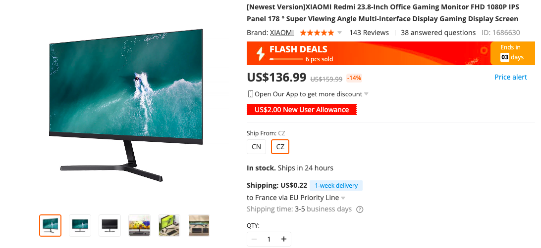 Deal: Get Xiaomi Redmi 23.8” Office Gaming Monitor for $137 (Retail ...