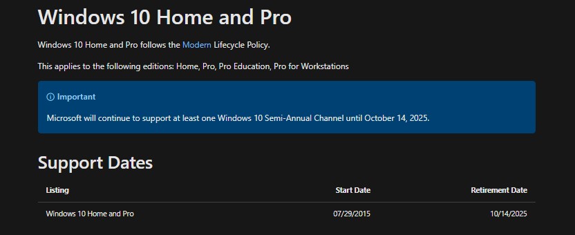 Microsoft reveals Windows 10 support will end Oct. 2025, new proof ...
