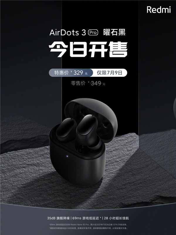 Redmi AirDots 3 Pro Obsidian Black color goes on sale in China for CNY ...