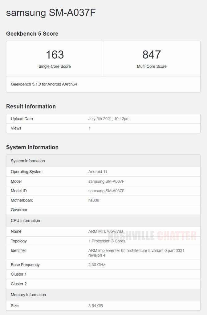 Samsung Galaxy A03s with Helio G35 spotted at Geekbench - Gizmochina