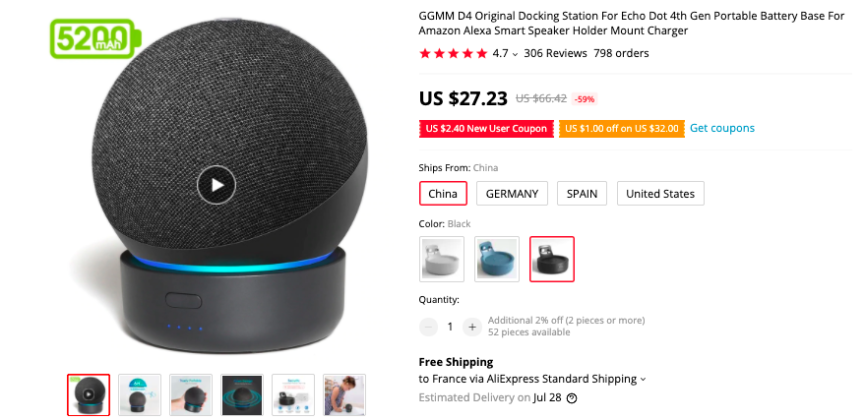 Make your Amazon Alexa wire-free with these unique Battery Bases ...