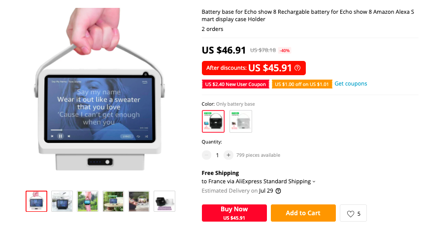 Make your Amazon Alexa wire-free with these unique Battery Bases ...