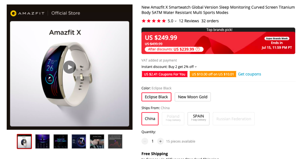 Deal: Get Amazfit X Smartwatch Global Version for $240 (Retail Price ...