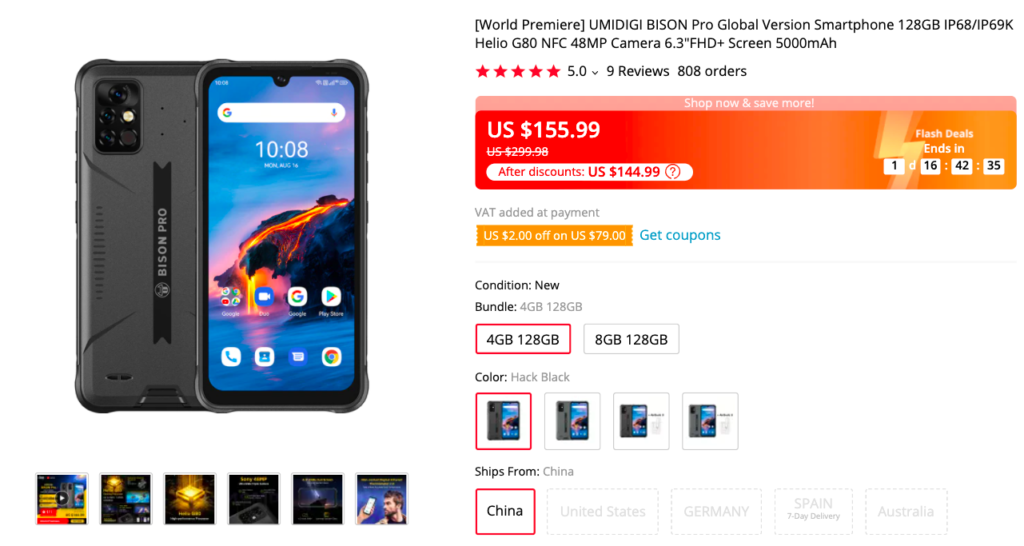 Deal: Get UMIDIGI Bison Pro Global Version Rugged Smartphone for $145 ...