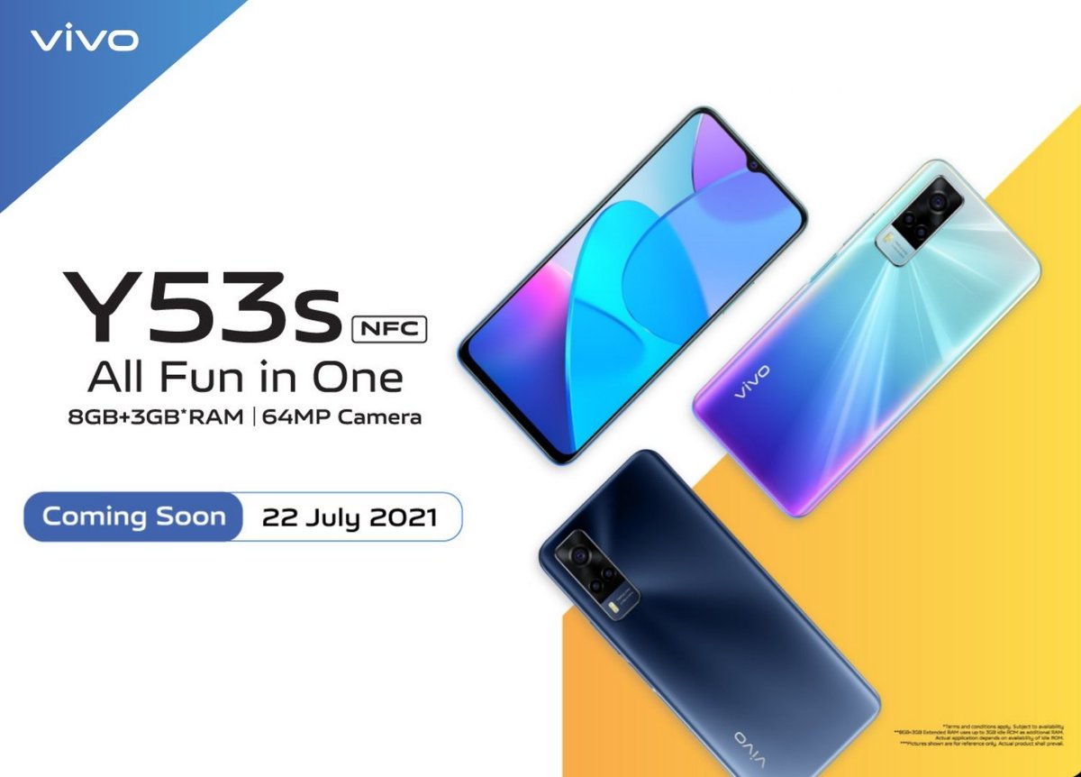 Vivo Y53s NFC to launch on July 22 in Indonesia - Gizmochina