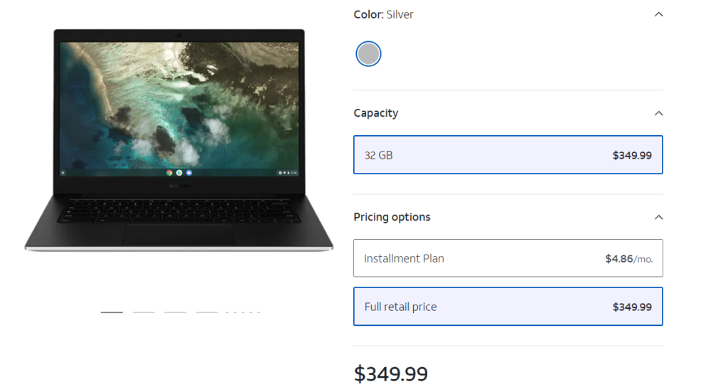 Samsung Galaxy Chromebook Go LTE version now available in the U.S. for ...