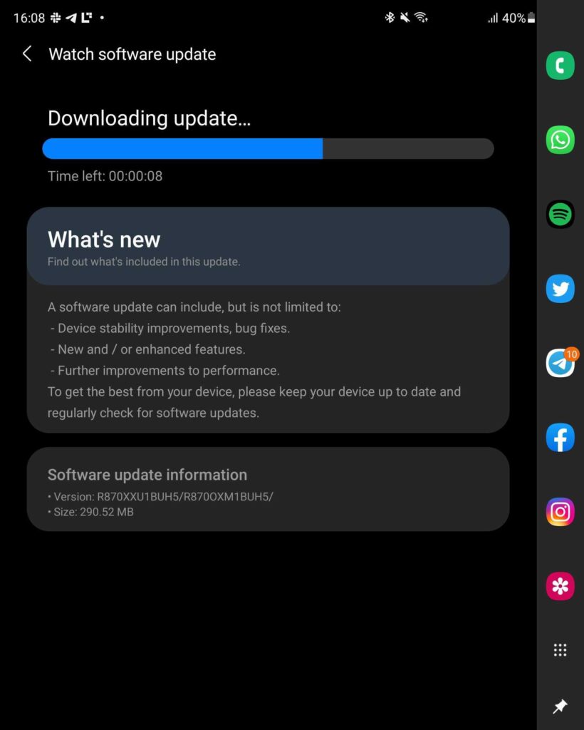 Samsung Galaxy Watch 4 gets its first firmware update even before it ...