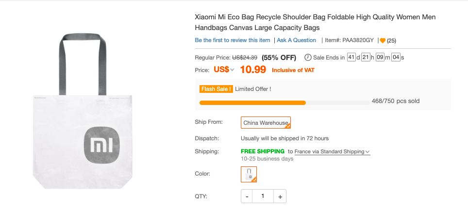 Deal: Buy Xiaomi Mi Recyclable Eco Bag for $11 (Retail Price $15 ...