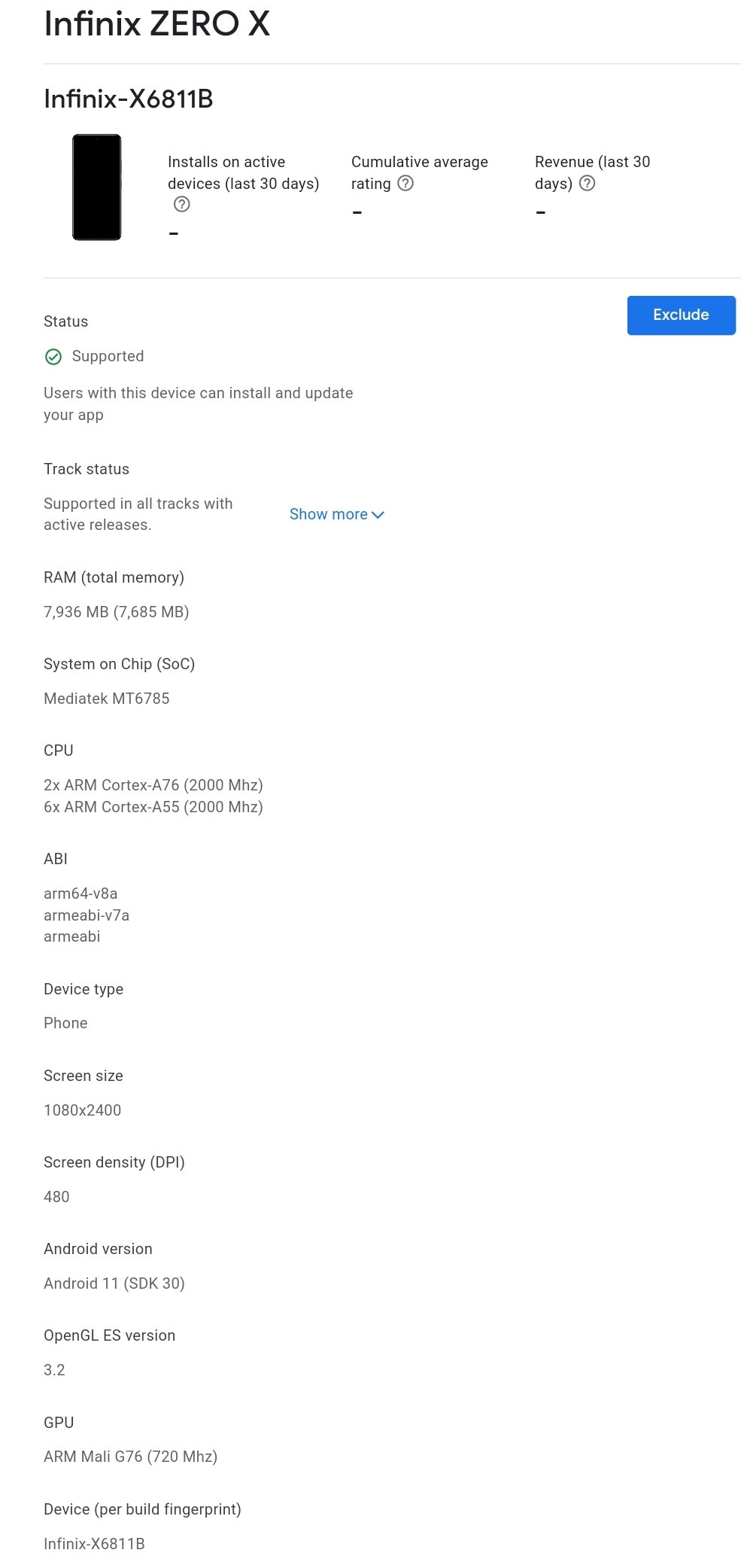 Infinix Zero X, Zero X Pro key specs emerge through Google Play Console ...