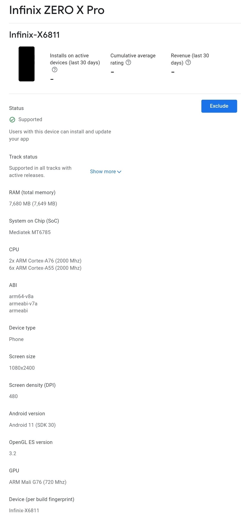 Infinix Zero X, Zero X Pro key specs emerge through Google Play Console ...