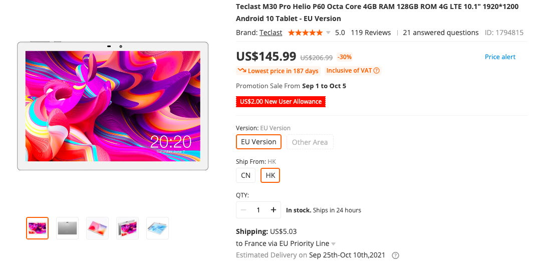 Deal: Buy Teclast M30 Pro Tablet for $146 (Retail Price $200) - Gizmochina