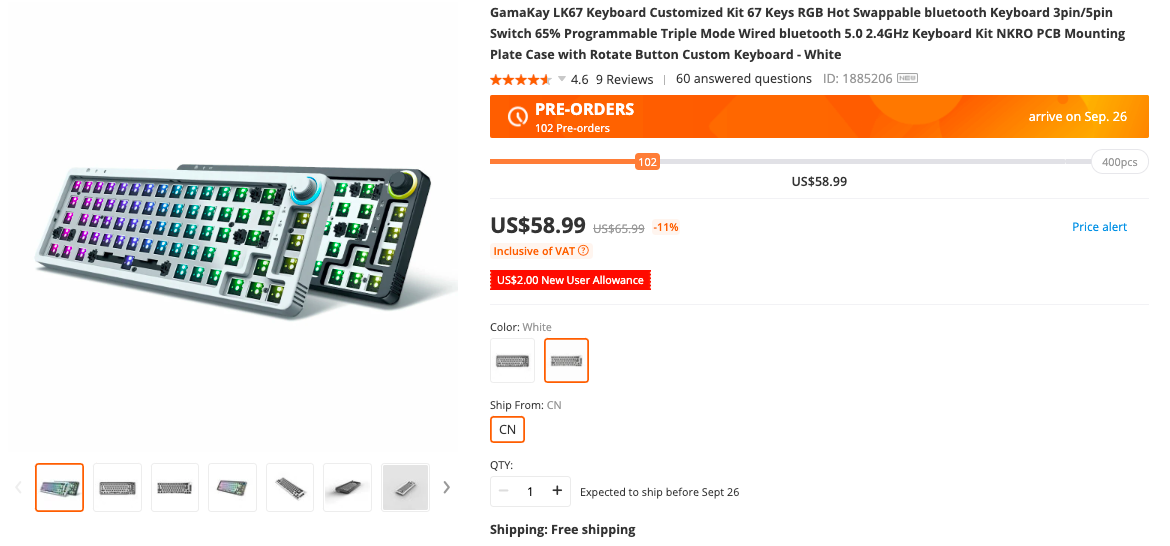 Deal: Get GamaKay LK67 Customizable Keyboard for $59 at Banggood ...