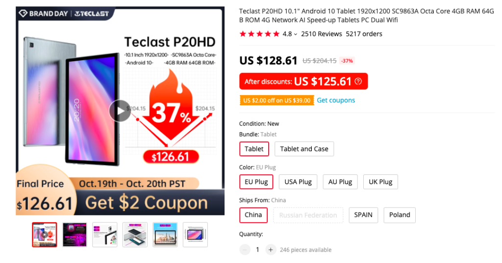 Deal: Buy Teclast P20HD Tablet for $125 (Retail Price $180) - Gizmochina