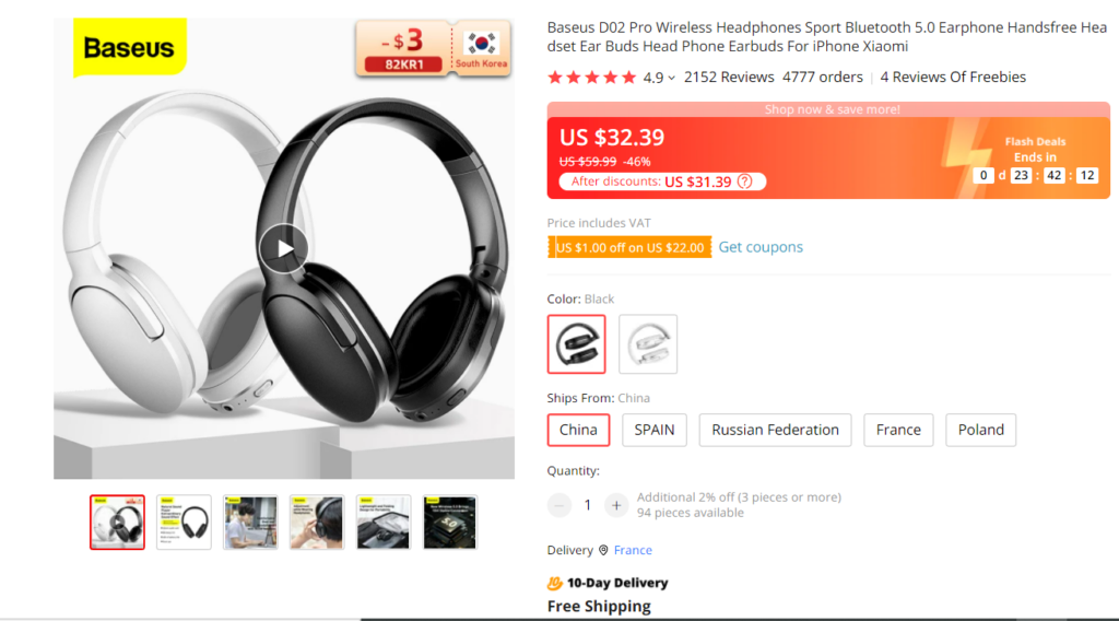 Deal: Get Baseus D02 Pro Wireless Headphone for $31 (Retail Price $40 ...