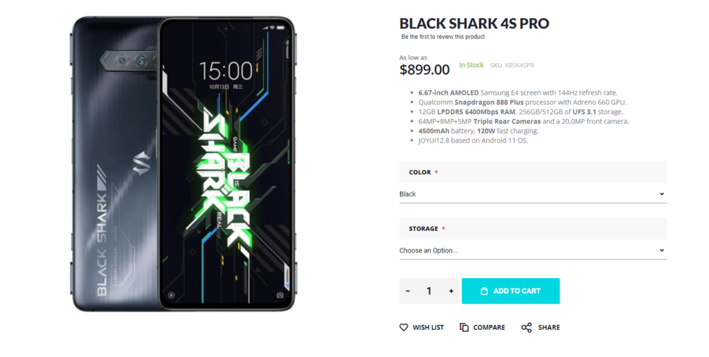 Grab newly launched Black Shark 4S Pro via Giztop - Gizmochina