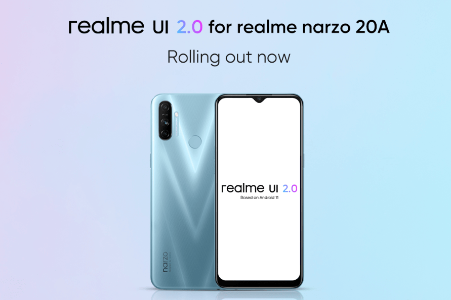 realme narzo 20A gets Android 11-based realme UI 2.0 update - Gizmochina