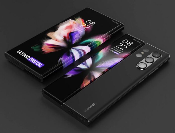 Samsung Galaxy Z Fold Note concept showcases wrap around display with S ...