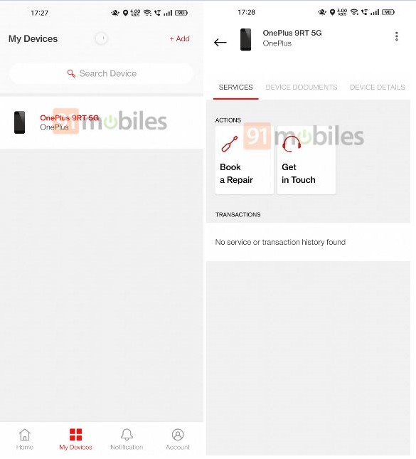 OnePlus RT spotted on OnePlus Care app in India hinting to an imminent ...