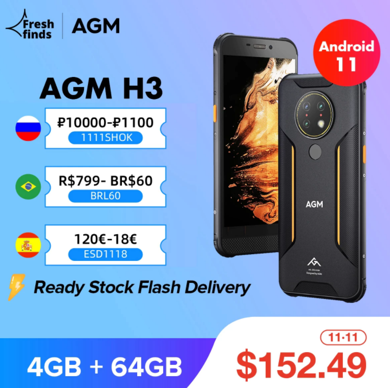 AGM Rugged Phones are available for Discounted Price at Double 11 Sale ...