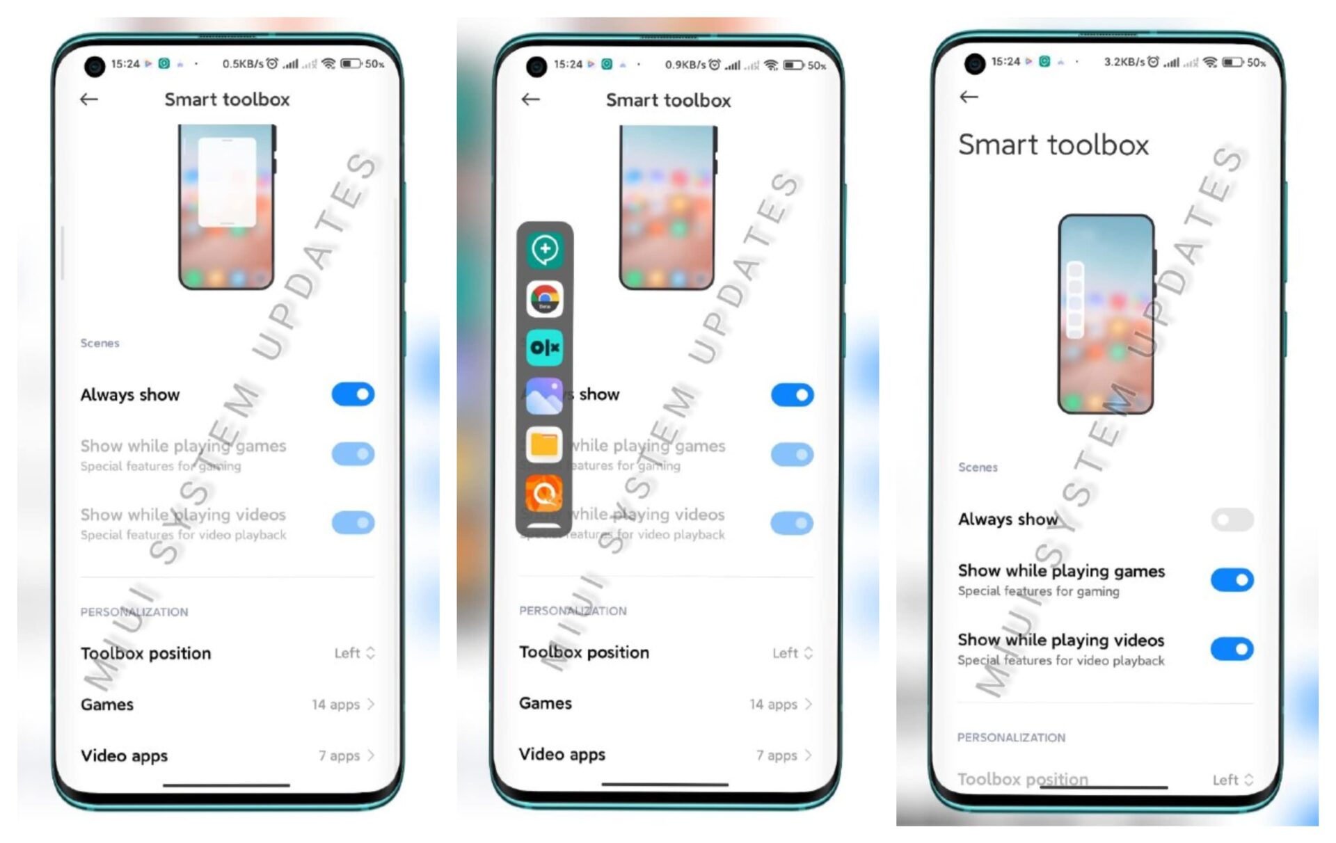 MIUI finally gets Samsung 'Edge panel' clone called 'Smart toolbox ...