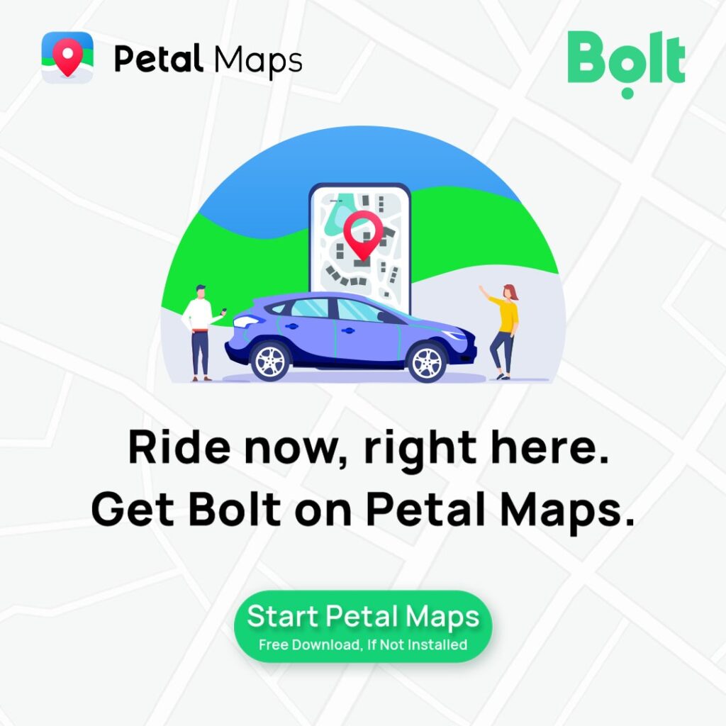 Huawei integrates Bolt ride hailing service in Petal maps - Gizmochina