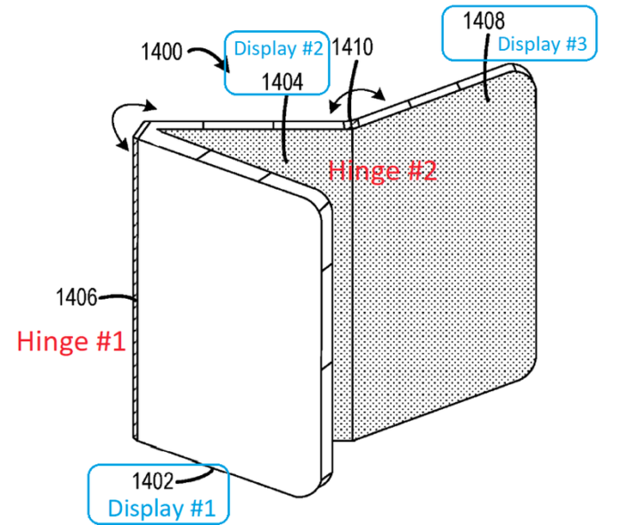 Microsoft patent reveals triple screen Surface phone - Gizmochina