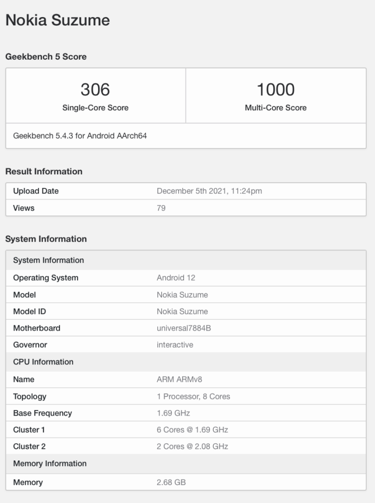 Nokia smartphone powered by Samsung Exynos 7884 spotted on Geekbench ...