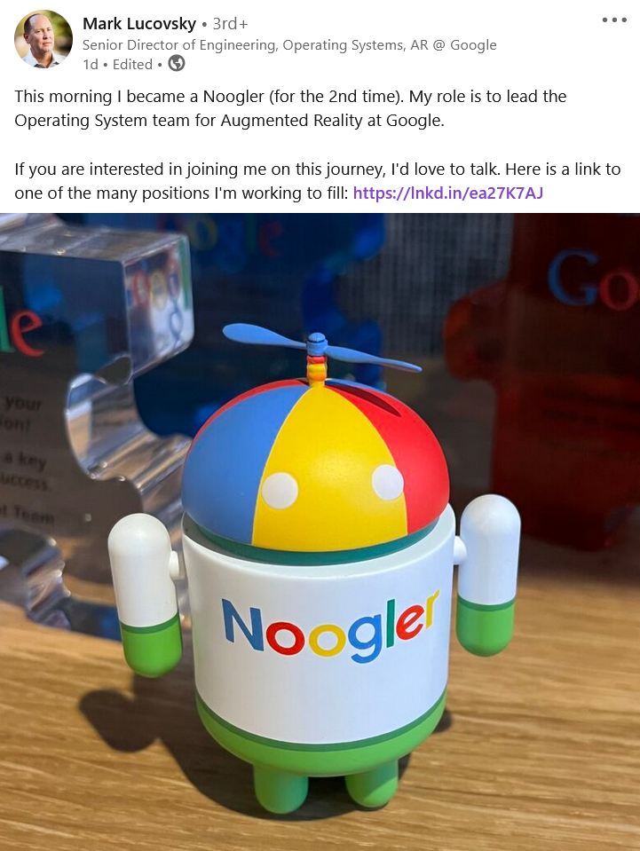 Google working on new OS for ‘innovative AR device,’ job listing reveals