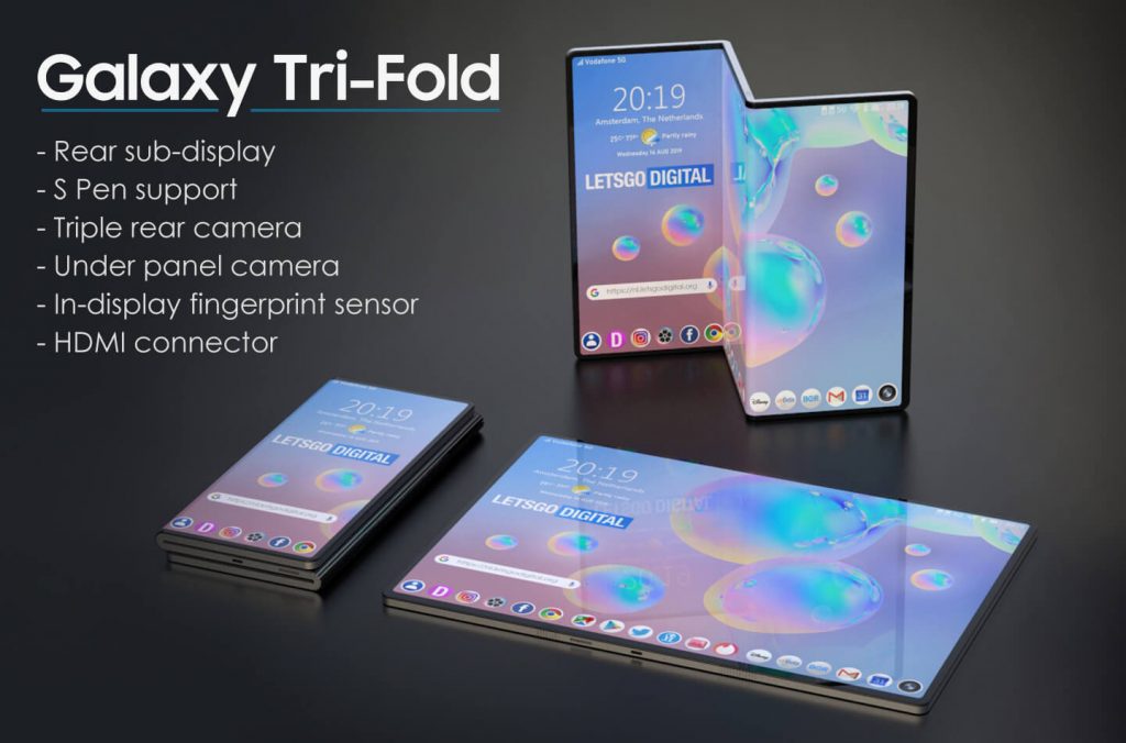 Samsung Tri Folding phone surfaces again, this time with more details ...
