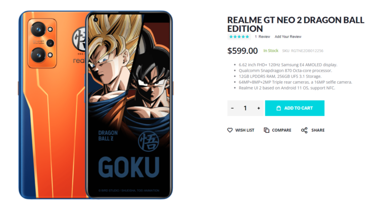 Realme GT Neo2 Dragon Ball Limited Edition is available at Giztop for ...