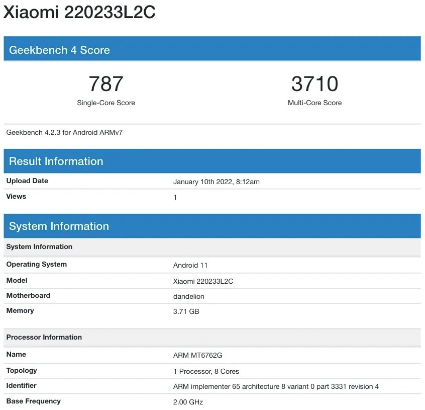 Redmi 10A China variant with Helio G25 makes Geekbench appearance