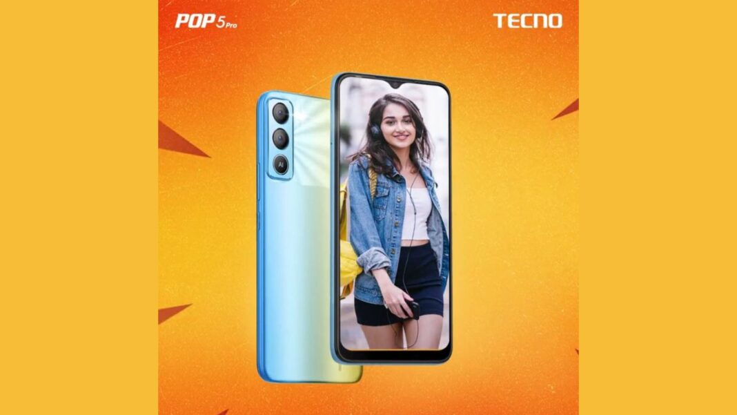 Tecno Pop 5 Pro launched in India with 6,000mAh battery