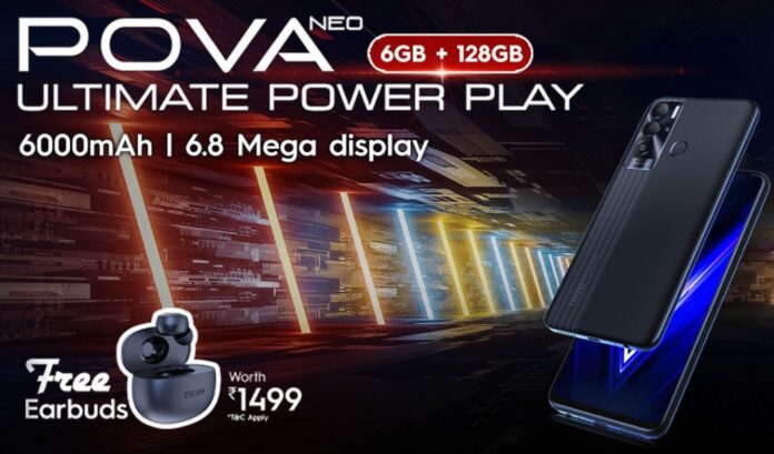 Tecno Pova Neo with 6,000mAh battery and 5GB of additional RAM launched ...