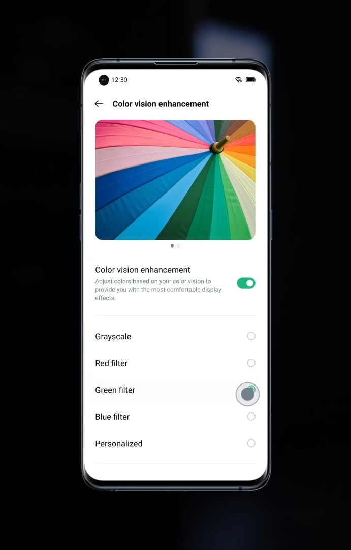 OPPO vision technology for colorblind improves color identification by 80%