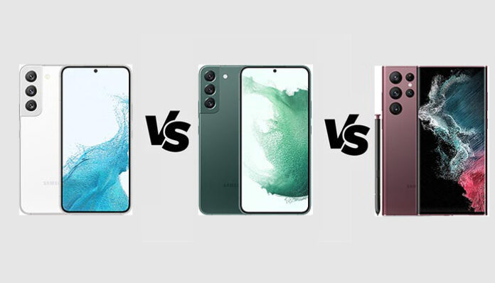 Samsung Galaxy S22 vs Galaxy S22+ vs Galaxy S22 Ultra: Specs Comparison ...