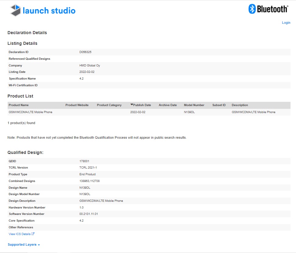 Nokia N139DL Flip Phone appears on Bluetooth SIG - Gizmochina