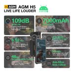 AGM H5 unveiled as the first rugged smartphone with Android 12, 109dB